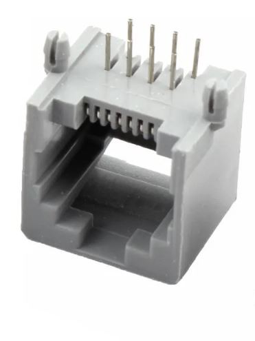 Electrónica Mendoza. JACK RJ45 P/IMPRESO 90 grados