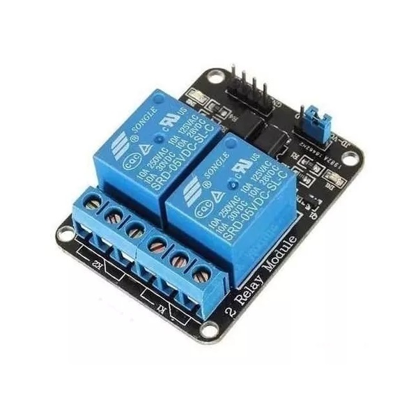 Electrónica Mendoza. MODULO RELE 2 CANALES 5V 10A ARDUINO