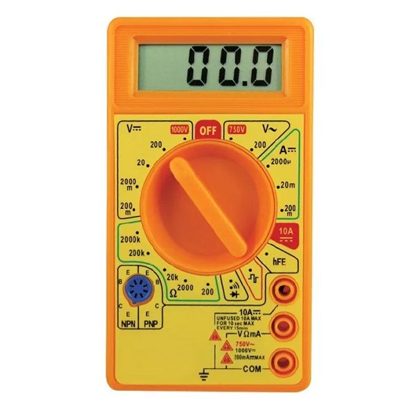 Electrónica Mendoza. TESTER MULTIMETRO DIGITAL CON BUZZER DT830D