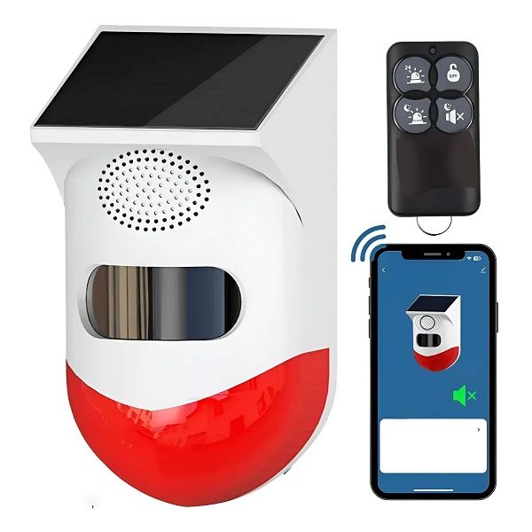 Electrónica Mendoza. SENSOR MOVIMIENTO SOLAR WIFI ALARMA EXTERIOR